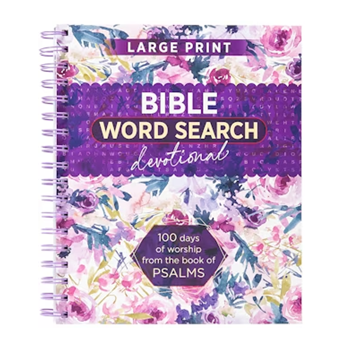 100 Day Psalms Devotional & Word Search Large Print
