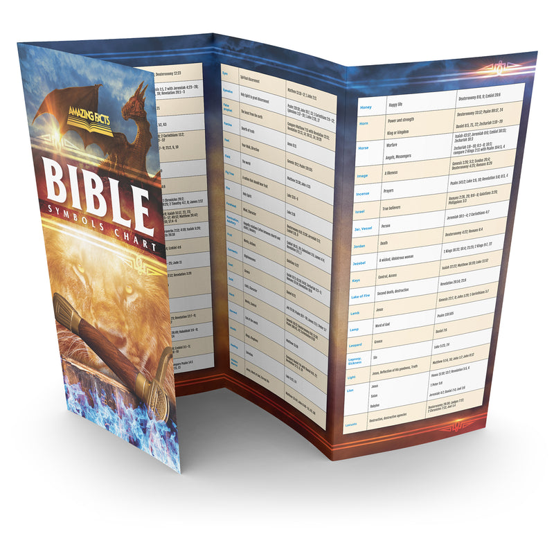 Bible Symbols Chart Foldout: Symbols and Numbers of the Bible by Amazi