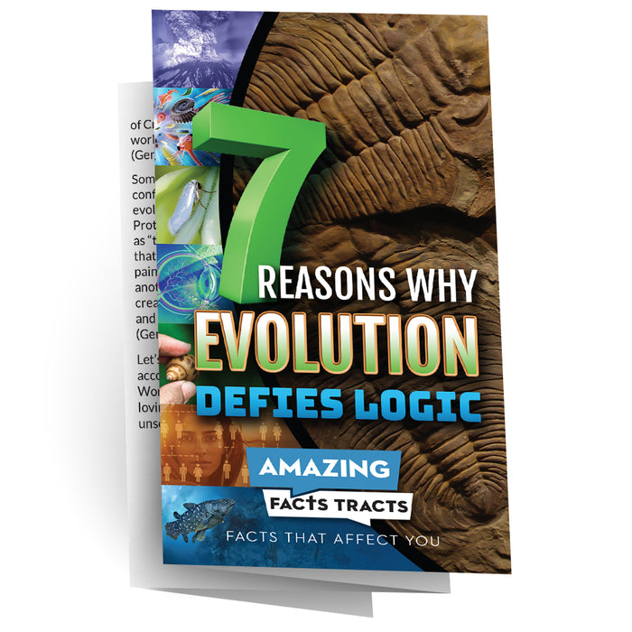 AFacts Tracts (100/pack): 7 Reasons Why Evolution Defies Logic by Amaz