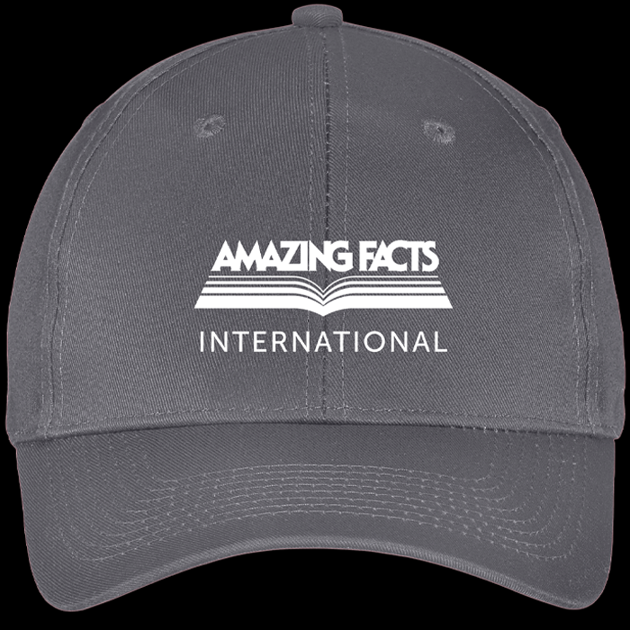 Amazing Facts Hat (Charcoal with White Logo) Six-Panel Twill Cap by Am