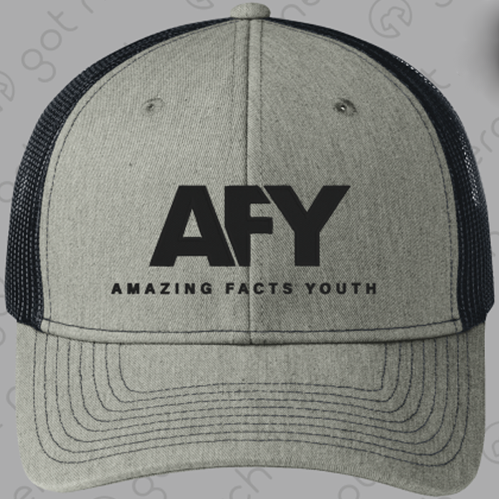 Clearance - Amazing Facts Youth Hat (Gray with Black Logo) Trucker Cap